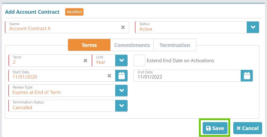 Account Contract Example – LogiSense Product Documentation