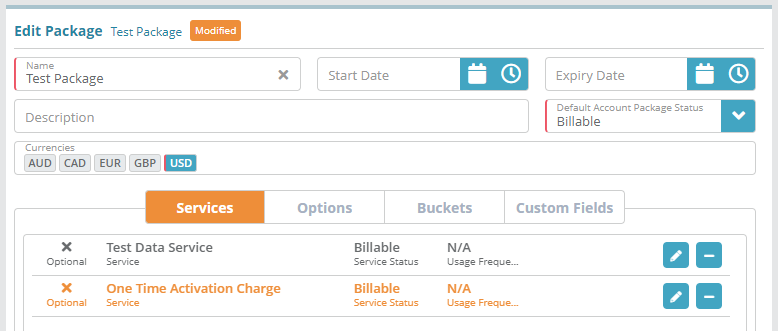 Recurring and One Time Charges Package Example – LogiSense Product ...